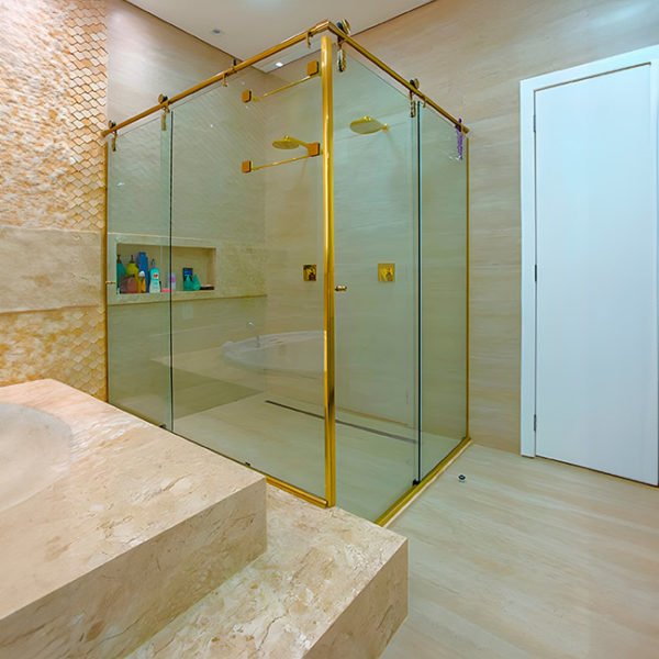 Box de Banheiro Luxe Trilho Redondo · Vidraçaria SHOW GLASS