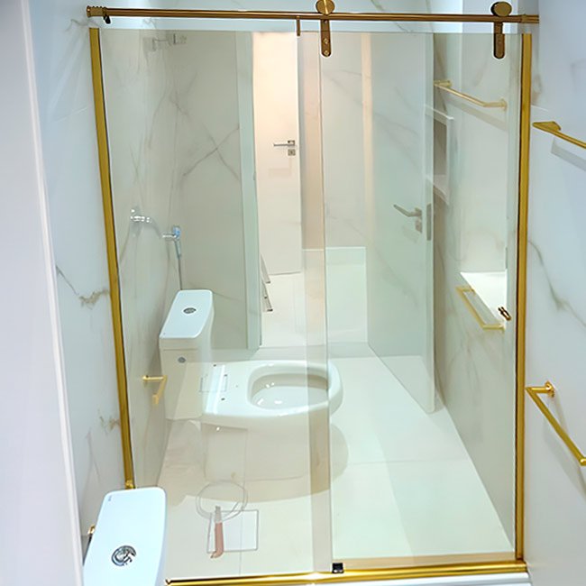 Box de Banheiro Luxe Trilho Redondo · Vidraçaria SHOW GLASS