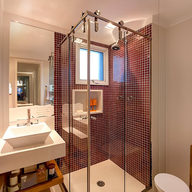 Box de Banheiro Luxe Trilho Redondo · Vidraçaria SHOW GLASS